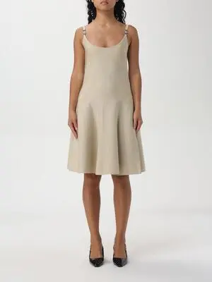 Versace Sleeveless Printed Midi Dress - Sand