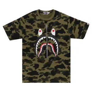 A BATHING APE 1st Camo Shark Tee - Green