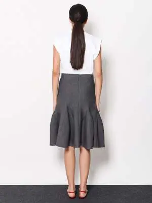 Alaïa Flared Virgin Wool Blend Skirt