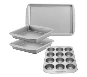 FARBERWARE Nonstick Cake Cookie & Muffin Pan Se T, 4-piece - One-color