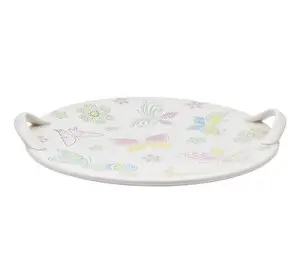 TEMP-TATIONS Seasonal 14' Round Platter With Strap Handles - One-color
