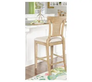 LINON Home Brooklyn Solid Wood Upholstered Coun Ter Stool - One-color