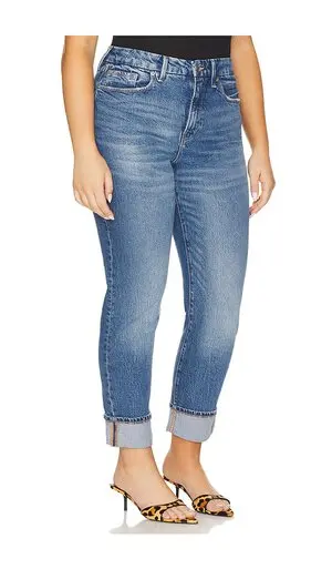 Good American The Weekend Cuffed Jeans