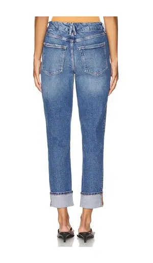 Good American The Weekend Cuffed Jeans