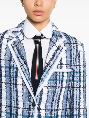 Thom Browne Tartan-checked Bouclé Blazer