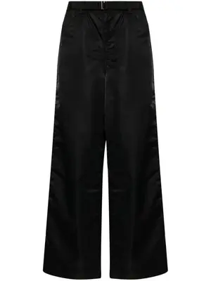 Sacai Belted Wide-leg Trousers - Black