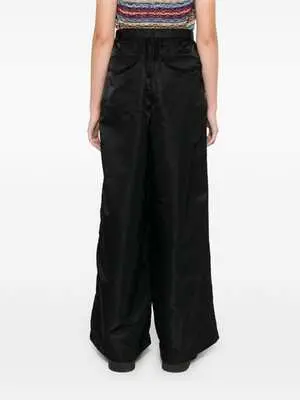 Sacai Belted Wide-leg Trousers - Black