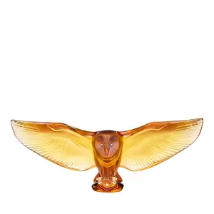 Lalique Barn Owl - Amber