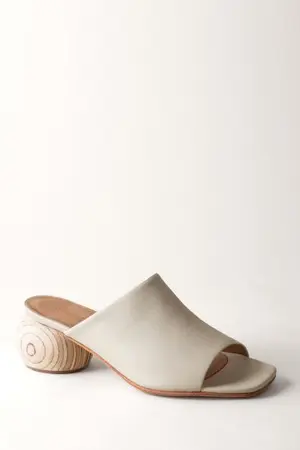 HUMA BLANCO Milla Leather Slide Sandal - Bone
