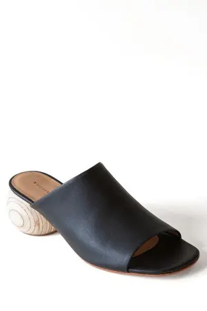 HUMA BLANCO Milla Leather Slide Sandal - Coal