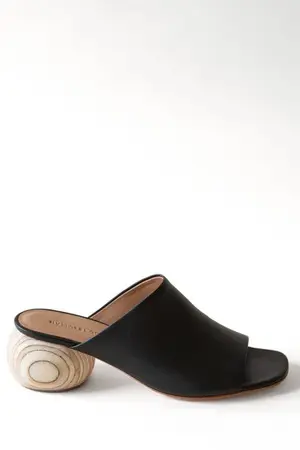 HUMA BLANCO Milla Leather Slide Sandal - Coal