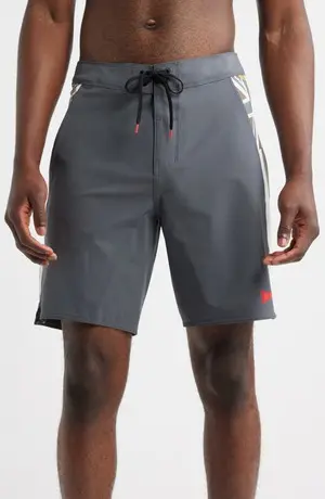 FLORENCE Pro Hawaii Board Shorts - Charcoal