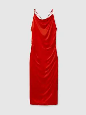 REISS Lilah Satin Maxi Dress