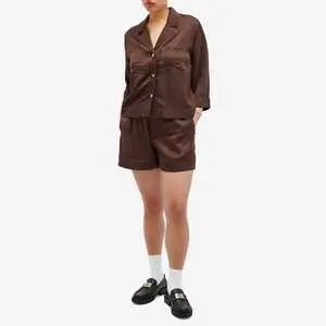 GANNI Washed Satin Shorts