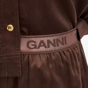 GANNI Washed Satin Shorts