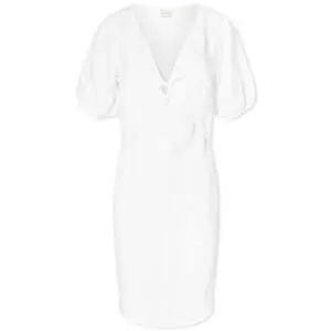 DEIJI STUDIOS Tie Seamed Linen Mini Dress