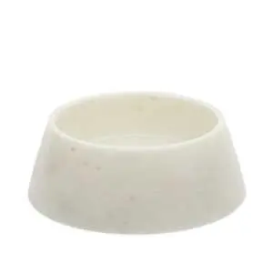 PUEBCO Marble Pet Bowl - White