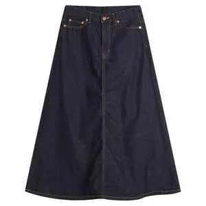 BEAMS 0.5 Pocket Denim Long Skirt
