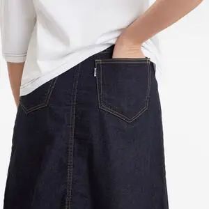 BEAMS 0.5 Pocket Denim Long Skirt