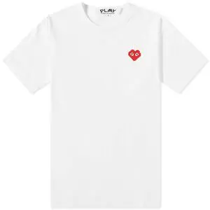 Play Comme Des Garcon Invader Heart T-shirt - White