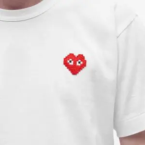 Play Comme Des Garcon Invader Heart T-shirt - White