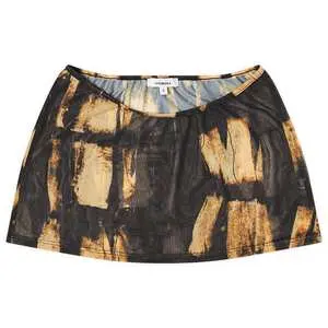 Miaou Elektra Printed Mini Skirt - Treading Brown