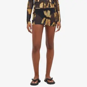 Miaou Elektra Printed Mini Skirt - Treading Brown