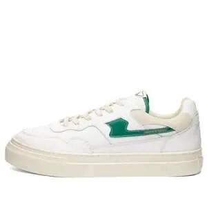 S.W.C STEPNEY WORKERS CLUB Pearl S-strike Leather Sneakers - White/green
