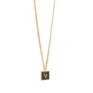 A.p.c. A Plaque Necklace - Gold