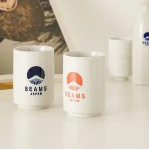 BEAMS Logo Ceramic Cup Set Of 2