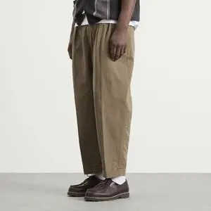 BEAMS 2 Pleat Chino - Olive