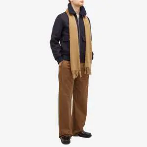 A.p.c. Ambroise Embroidered Scarf - Camel
