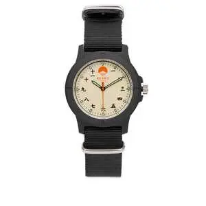 BEAMS Kanji Number Wrist Watch With Stainless Steel Case And Nylon Strap - Black
