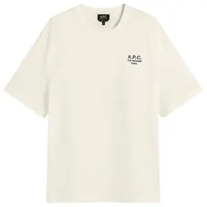 A.p.c. Rue Madame Logo T-shirt White/dark Navy