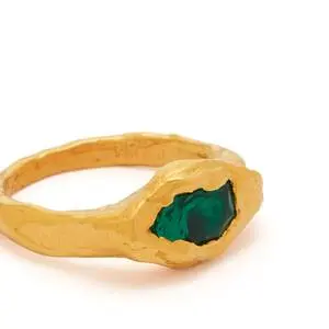 SIMUERO Faro Gemstone Ring - Green Emerald