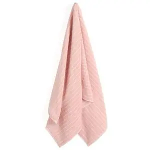 TEKLA Organic Terry Bath Towel - Shaded Pink Stripes