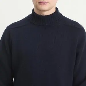 JAMIESON'S OF SHETLAND Roll Neck Knit - Dark Navy