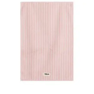 TEKLA Organic Terry Bath Mat - Shaded Pink Stripes