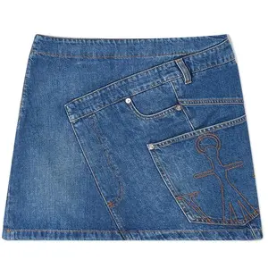 JW Anderson Twisted Denim Mini Skirt - Blue