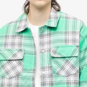 REPRESENT Quilted Flannel Shirt Jacket