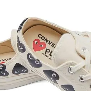 Play Comme Des Garcon X Converse Multi Heart Low Sneakers