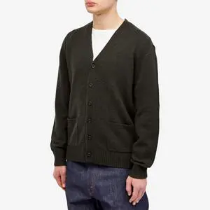 BEAMS 7g Elbow Patch Cardigan