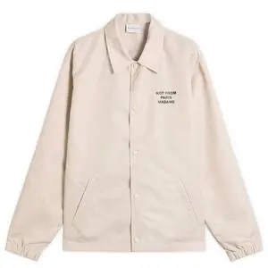 Drole De Monsieur Slogan Coach Jacket - Mastic