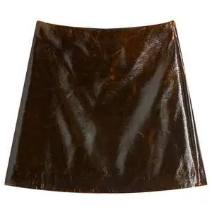 Sportmax Patent-finish Wool Mini Skirt