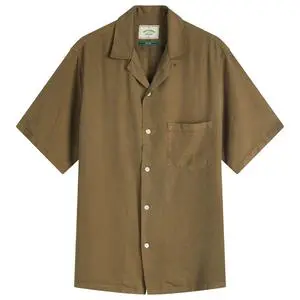 Portuguese Flannel Dogtown Vacation Shirt Olive