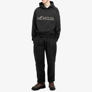 Moncler Dragon Flocked Logo Popover Hoodie