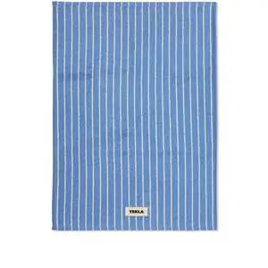 TEKLA Tekla Organic Terry Bath Mat Clear Blue Stripes