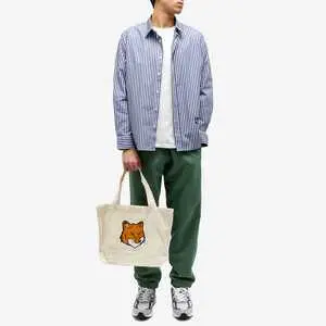 Maison Kitsuné Fox Head Tote Bag - Ecru