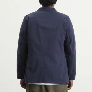 BEAMS 3 Button Coolmax® Seersucker Blazer - Navy