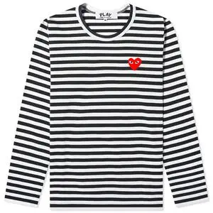 Play Comme Des Garcon Long Sleeve Striped T-shirt